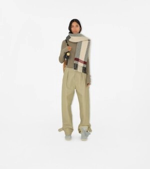 Burberry Check-pattern Fringed-edge Scarf
