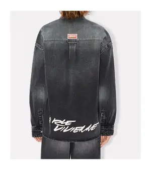 Kenzo Embroidered Logo Denim Shirt