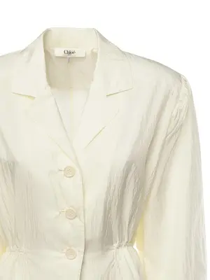 Chloé Puffy Sleeved V-neck Blouse - White