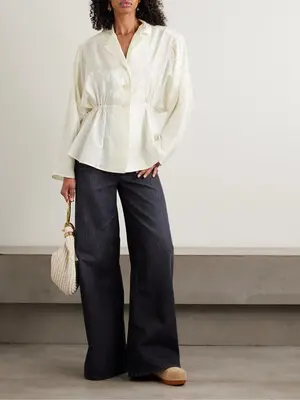 Chloé Puffy Sleeved V-neck Blouse - White