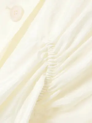 Chloé Puffy Sleeved V-neck Blouse - White