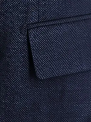 Hugo Boss Double-breasted Herringbone Blazer