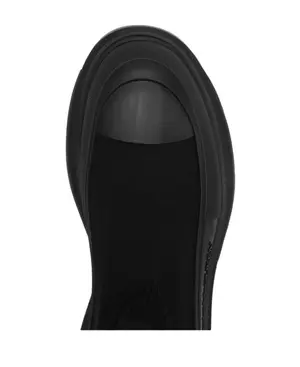 Alexander McQueen Tread Slick Logo Intarsia Boots - Black