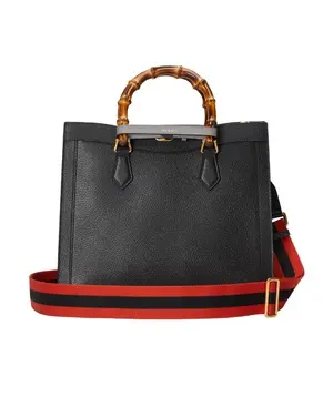 Gucci Diana Bamboo Top Handle Tote Bag - Black