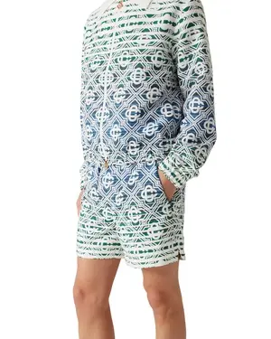 Casablanca Monogram Gradient Elastic Waist Towelling Shorts