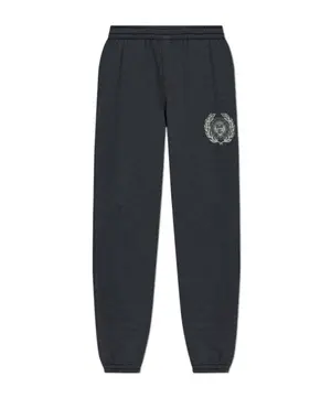Dolce & Gabbana Dolce Gabbana Logo Printed Drawstring Sweatpants - Grey