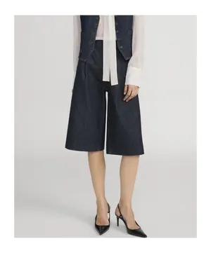 FRAME Pleated Detailed Tailored Shorts - Rinse
