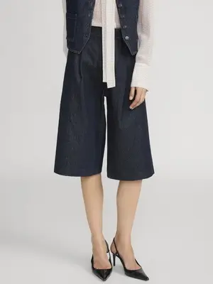 FRAME Pleated Detailed Tailored Shorts - Rinse