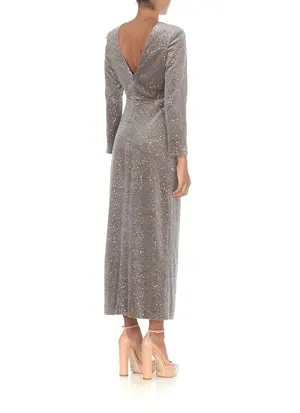 Peserico Sequined Long Sleeve Midi Dress