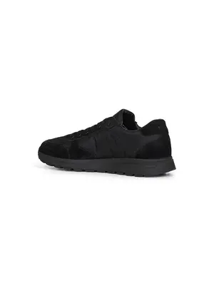 Prada Triangle-logo Lace-up Sneakers - Black