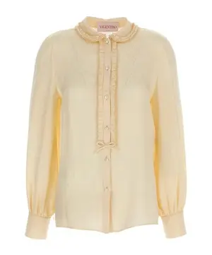 Valentino Garavani Ruffled Bow Detail Shirt