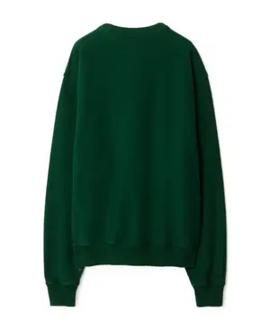 Burberry Ekd Logo-patch Crewneck Sweatshirt - Green