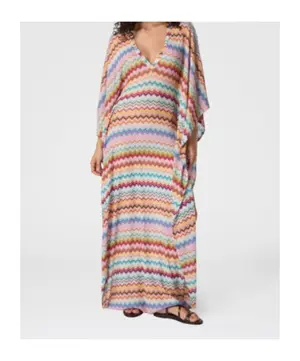 Missoni Micro Pixel-effect Zigzag Pattern Long Caftan - Multiple Colors