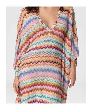 Missoni Micro Pixel-effect Zigzag Pattern Long Caftan - Multiple Colors