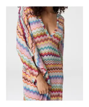 Missoni Micro Pixel-effect Zigzag Pattern Long Caftan - Multiple Colors