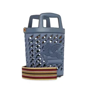Etro Logo Embroidered Cut-out Detailed Bucket Bag