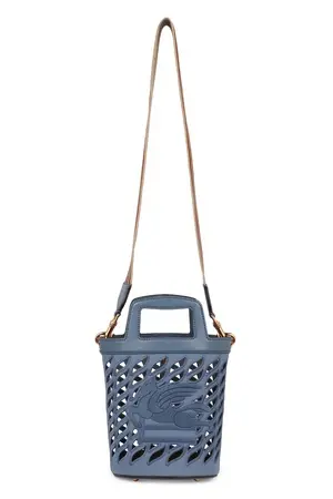 Etro Logo Embroidered Cut-out Detailed Bucket Bag