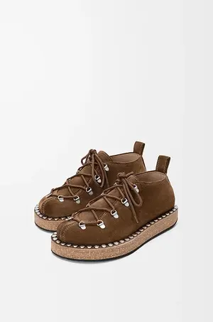 Loewe Suede Leather Lace-up Shoes