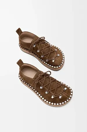 Loewe Suede Leather Lace-up Shoes