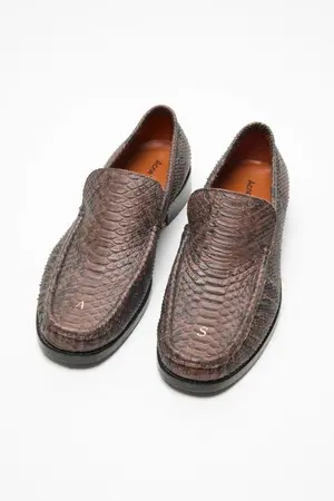 Acne Studios Embossed Almond Toe Loafers