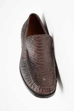 Acne Studios Embossed Almond Toe Loafers