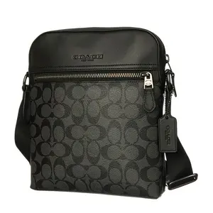 COACH Logo Jacquard Shoulder Bag - Black