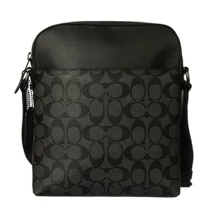 COACH Logo Jacquard Shoulder Bag - Black