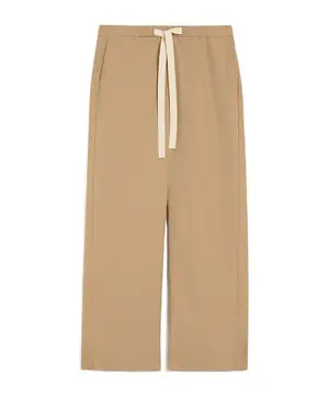 Max Mara Max Mara S Argento Cropped Trousers Desert-colored