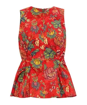 Ulla Johnson Sydney Sleeveless Floral Print Blouse
