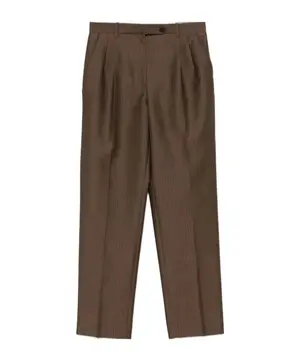 THE ROW Norbert Straight Leg Trousers - Brown