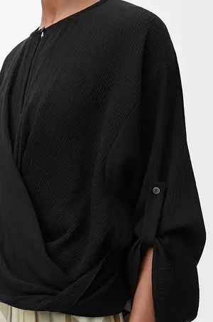 Loewe Crew Neck Blouse In Cotton And Silk
