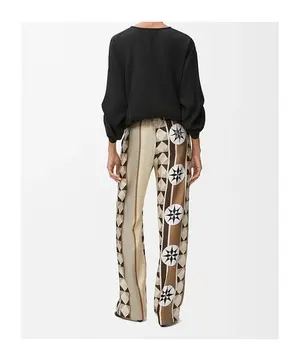 Loewe Crew Neck Blouse In Cotton And Silk