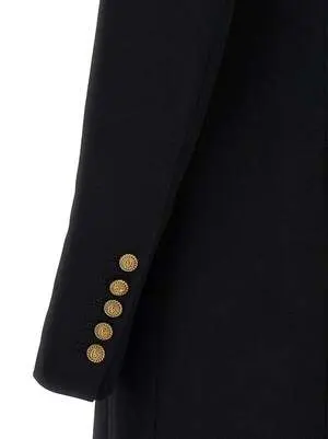 Balmain V-neck Buttoned Mini Dress With Lapel Detail