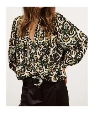 Ba&sh Onada Printed Long Sleeve Top