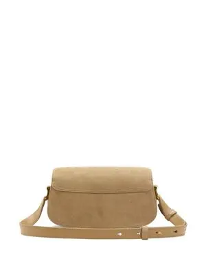 AMI Paris Logo Plaque Shoulder Bag - Brown