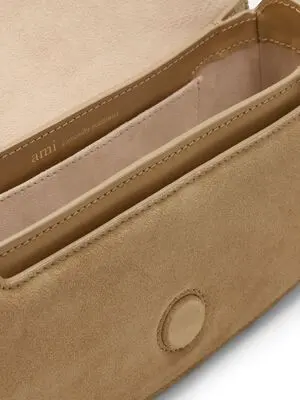 AMI Paris Logo Plaque Shoulder Bag - Brown