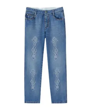 Ermanno Scervino Rhinestone Embellished Jeans