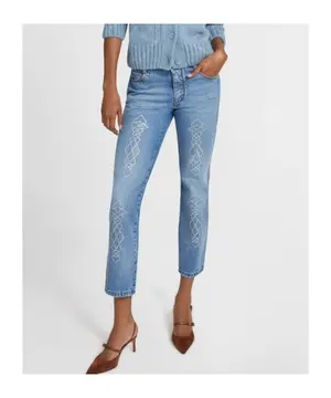 Ermanno Scervino Rhinestone Embellished Jeans