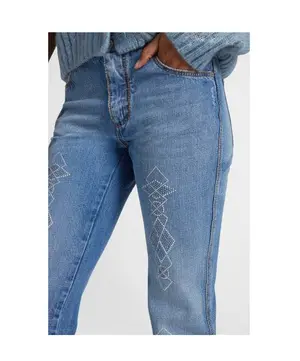 Ermanno Scervino Rhinestone Embellished Jeans