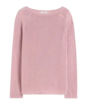 Max Mara Linen Sweater With Ribbed Details