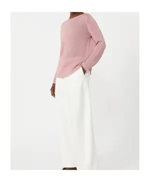 Max Mara Linen Sweater With Ribbed Details
