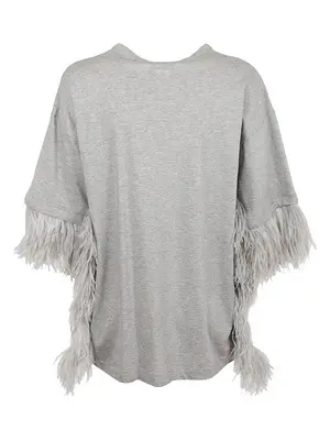 N.21 Feather-trimmed Blouse