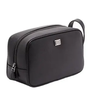 Dolce & Gabbana Dolce Gabbana Logo Plaque Zipped Beauty Case