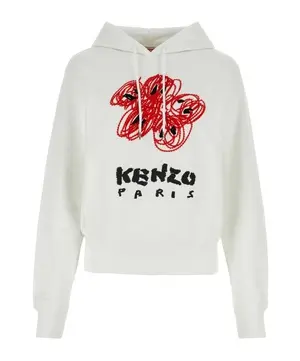 Kenzo Logo Printed Drawstring Hoodie