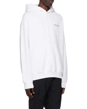 MARCELO BURLON COUNTY OF MILAN Tempera Cross Drawstring Hoodie - White
