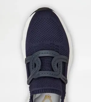 TOD'S Kate Slip-on Sneakers With Leather Chain Detail - Blue