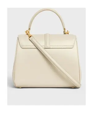 Celine Small 16 Bag In Satinated Calfskin - Limestone Ash