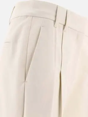 Brunello Cucinelli Straight-leg Cropped Trousers - Nude