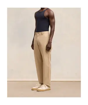 AMI Paris Logo Patch Worker Trousers - Sand