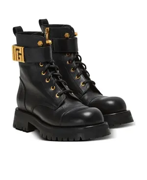 Balmain Romy Combat Boots - Black